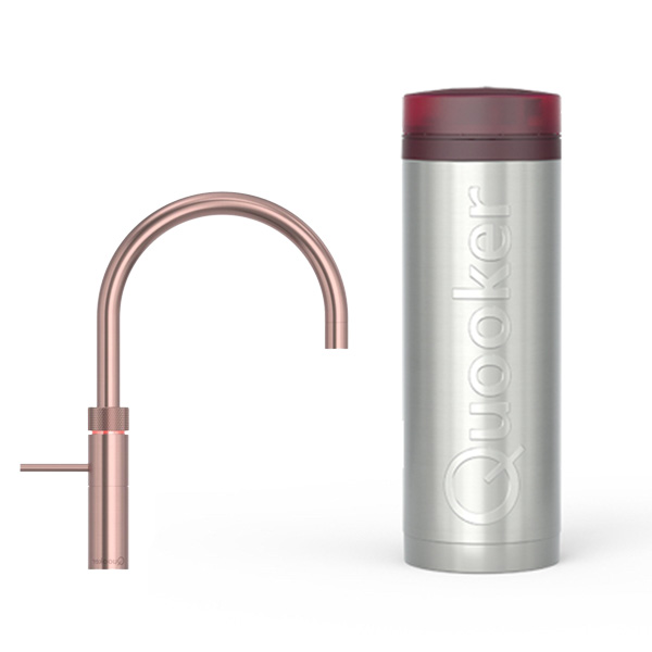Quooker Fusion kokend water kraan Round Rosé Koper