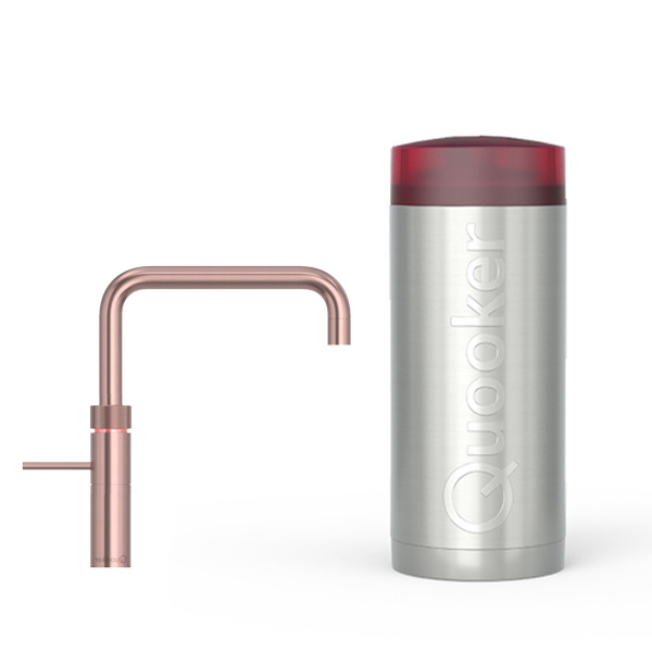 Quooker Fusion kokend water kraan Square Rosé Koper