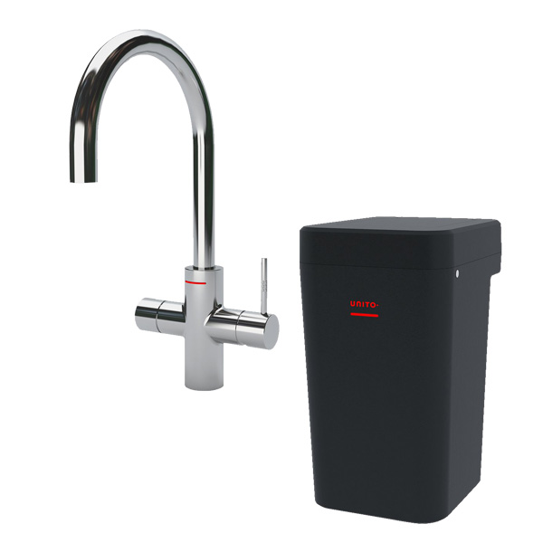 Unito Lava 3-in-1 Cosmos Rond Chroom kokend water kraan