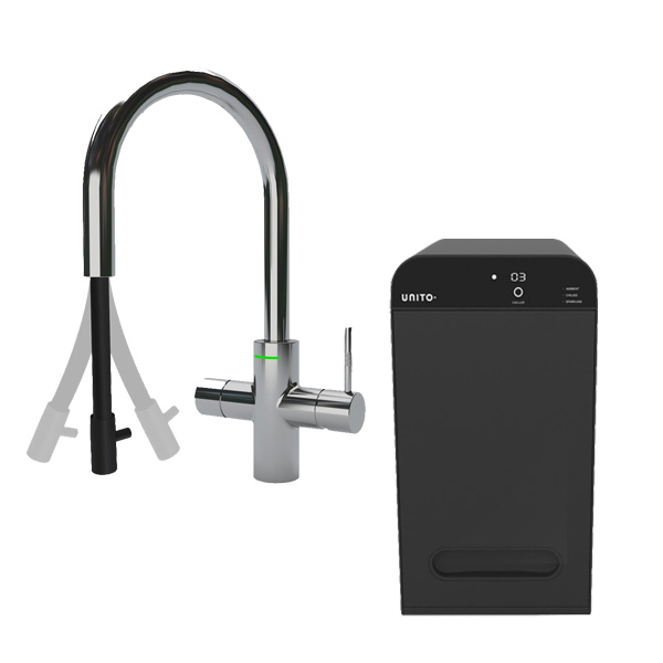 Unito kokend water kraan rond pull | Kokendwaterexpert